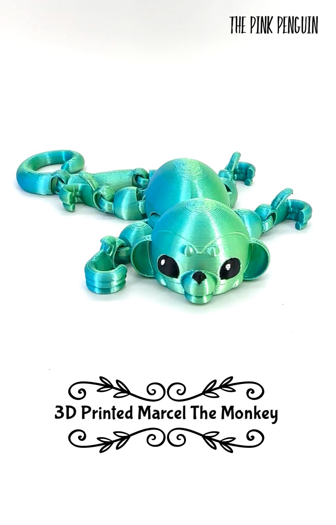 3D Printed Monkey/flexible 3d Prints/fun Fidget/unique Gift for Kids ...