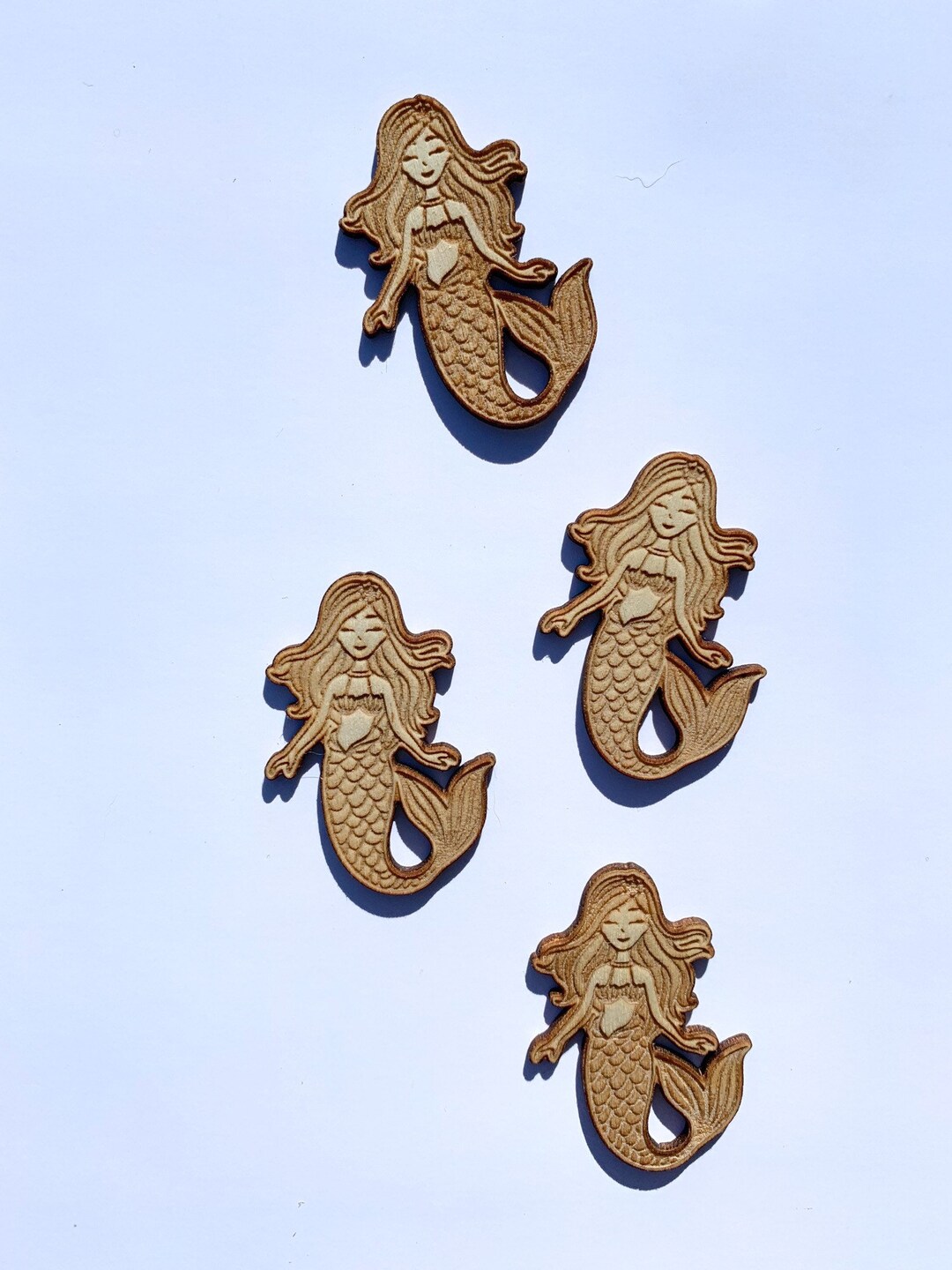 DIY Laser Cut Small Wooden Mermaid Jewelry Making Necklace - Etsy