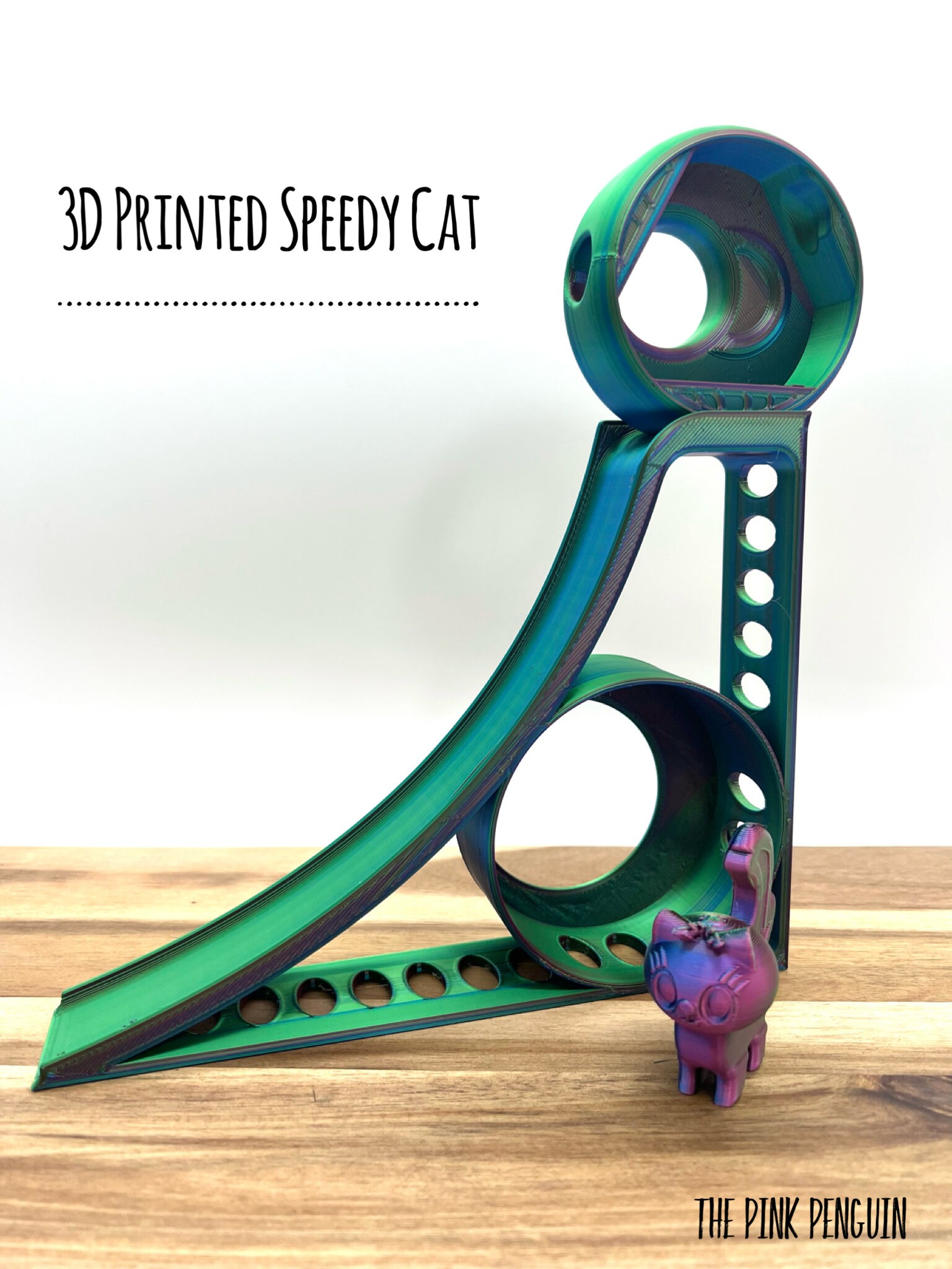 3D Printed Speedy Cat/ 3D Cat Model/ramp/ Unique Gift for - Etsy