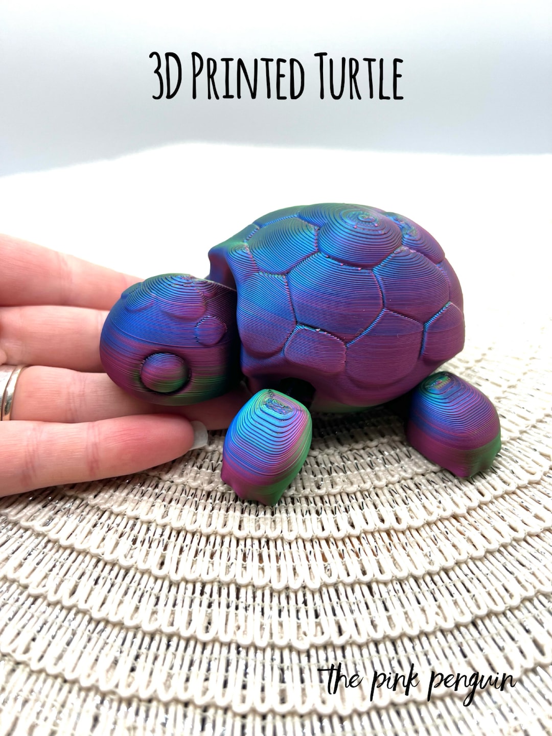 Cute 3D Printed Moveable Turtle Flexi Fidget Toy/kawaii/3d Printed Toy ...