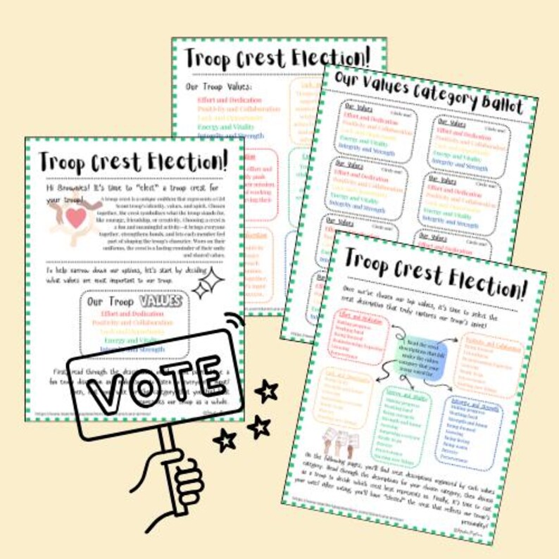 Troop Crest Election Activity Voting Activities Girl Scout Brownies ...