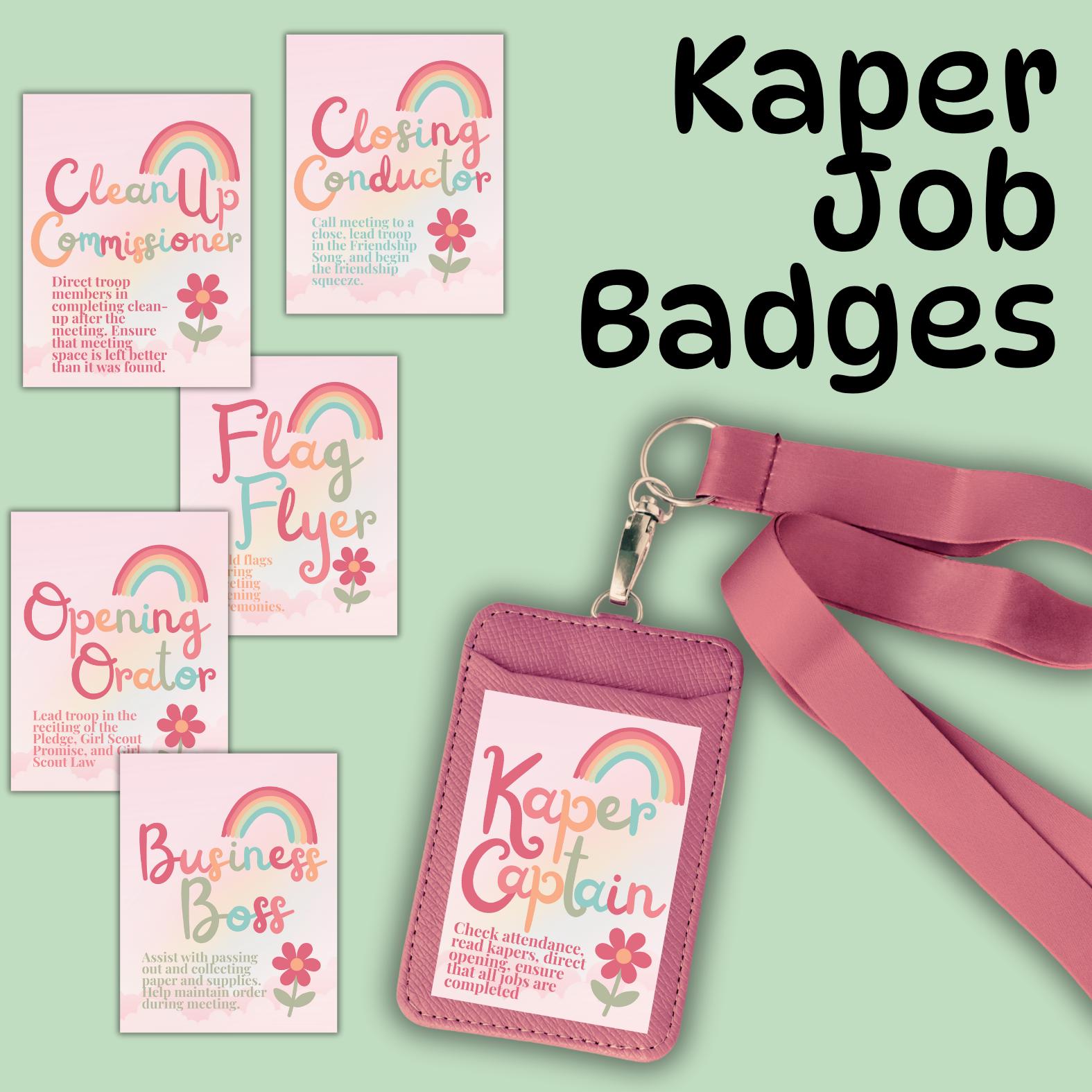 Scout Troop Kaper Chart | Printable Rainbow-themed Job Chart Set ...