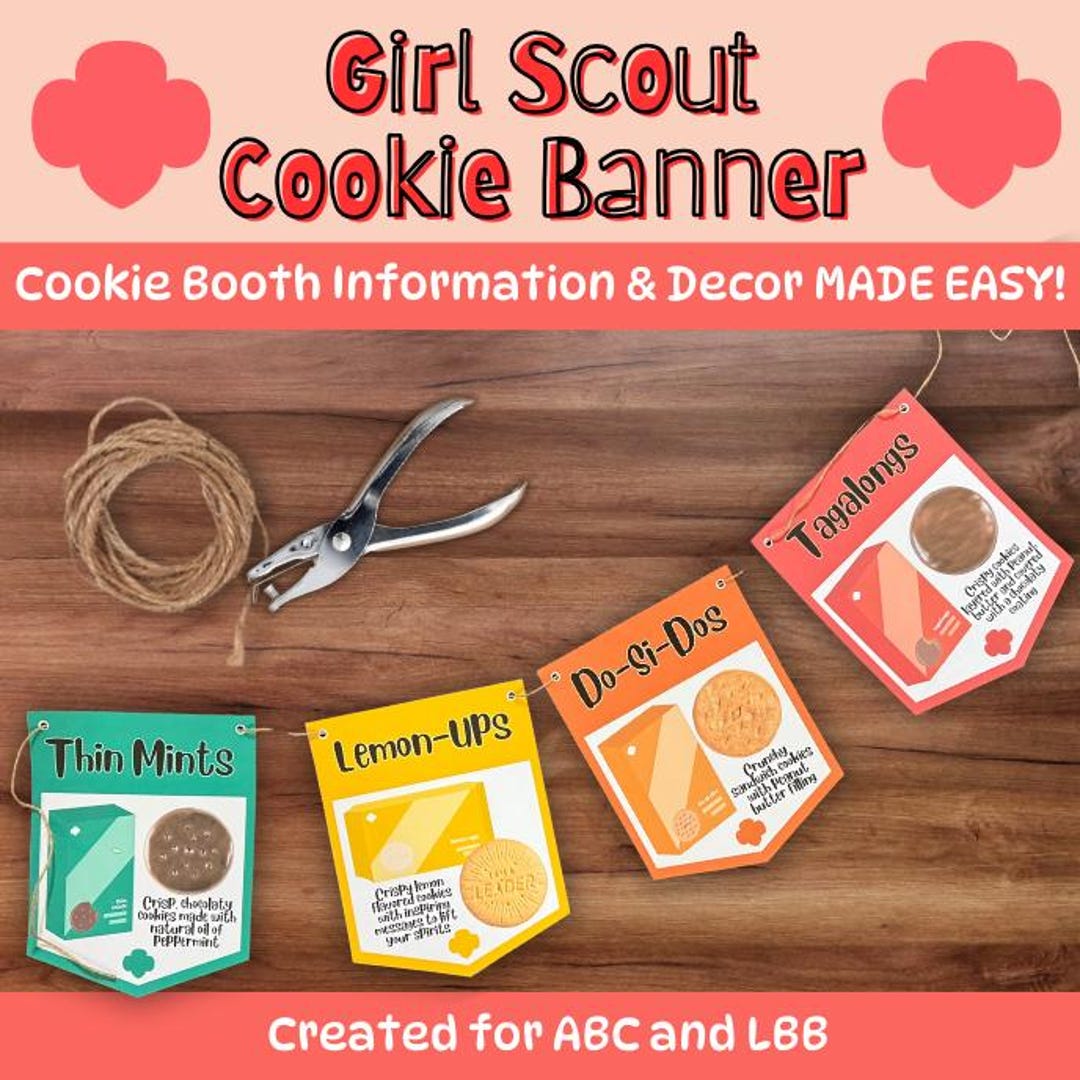 Girl Scout Cookie Booth Banner Kit 2025 | Downloadable, Printable ...