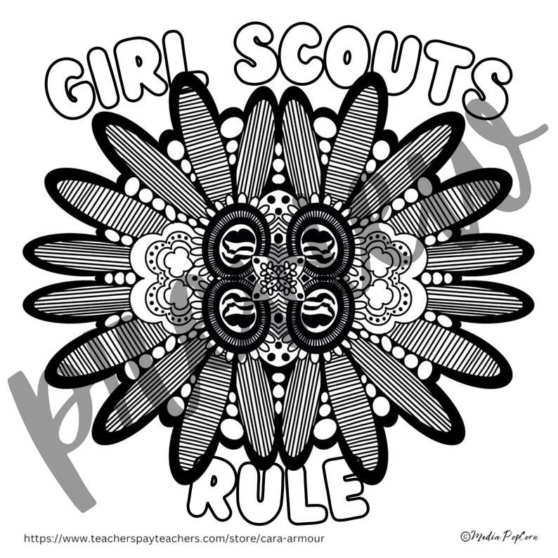 Original Graphics Scout Mandala Coloring Sheets | Set of 8 | Scout ...