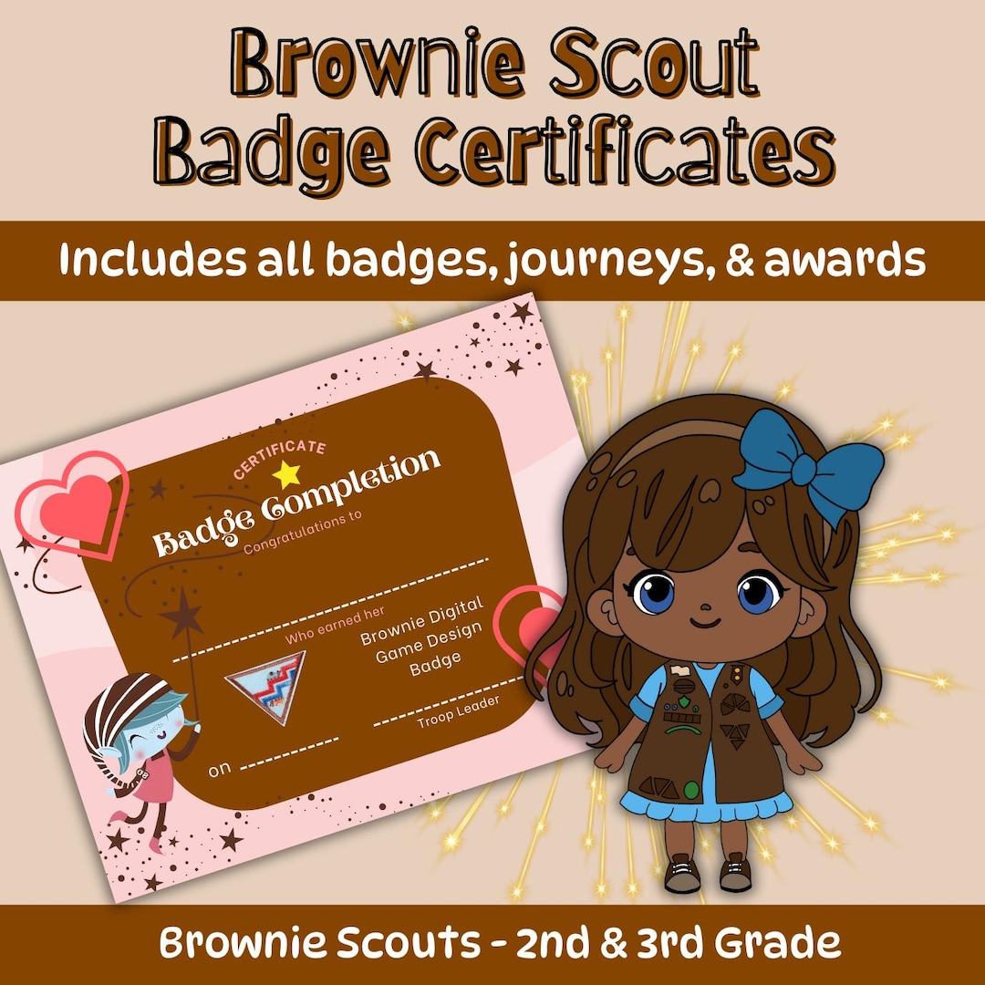Brownie Badge & Award Certificate Bundle | Updated for the 2025-2026 ...