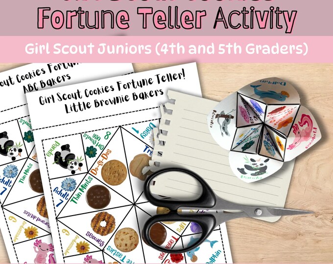 ABC Girl Scout Cookie Fortune Teller Cootie Catcher Game Printable ...