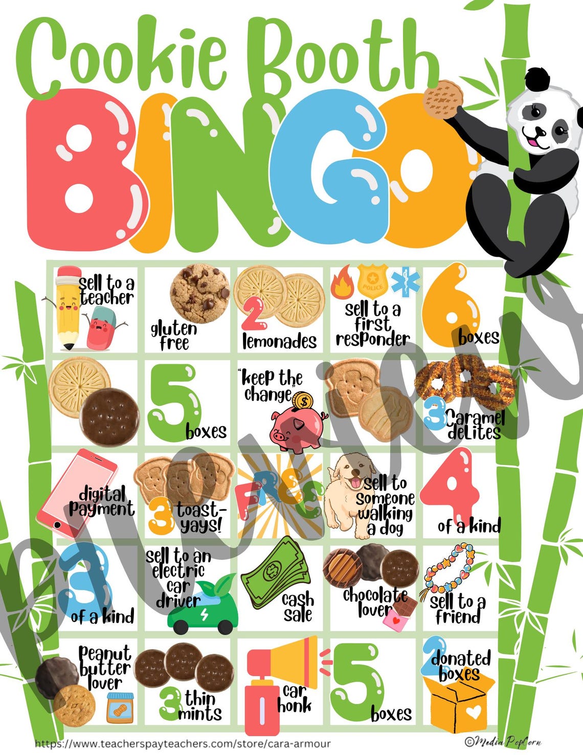 2025 Girl Scout Cookie Booth Bingo | ABC Bakers and Little Brownie ...