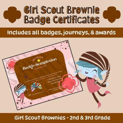 Brownie Badge & Award Certificate Bundle | Updated for the 2024-2025 ...