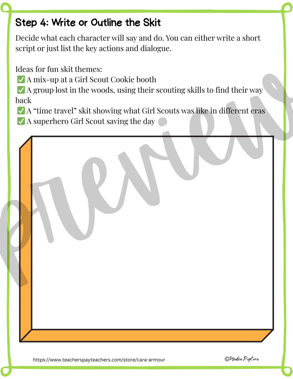 Scout Skit Starter Workbook | Make Skit Development a BREEZE | Scout ...