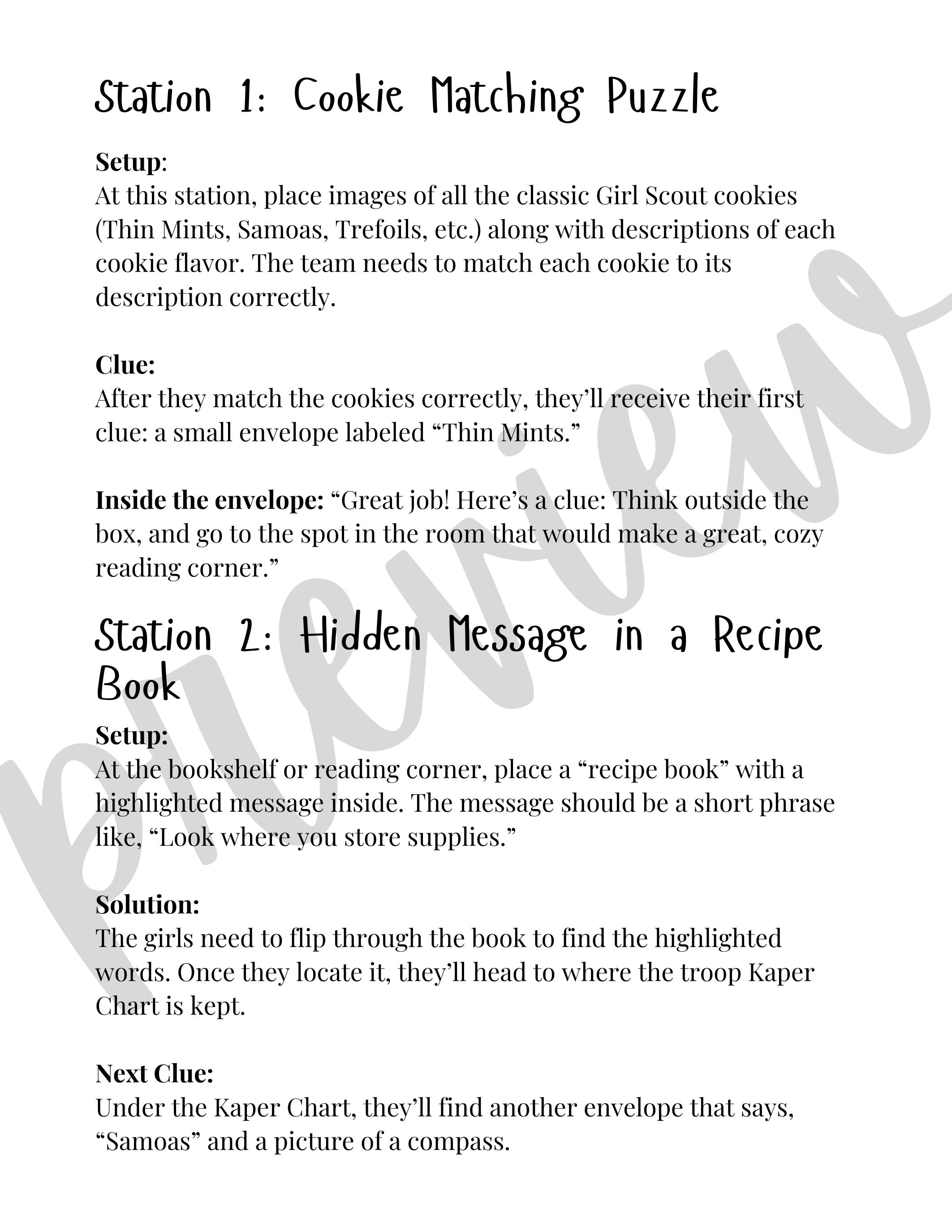 Scout Cookie Mystery Escape Room Adventure | Meeting Activity | Scout ...