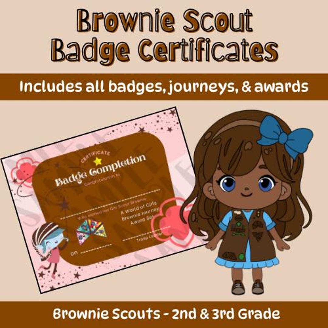 Brownie Badge & Award Certificate Bundle | Updated for the 2024-2025 ...