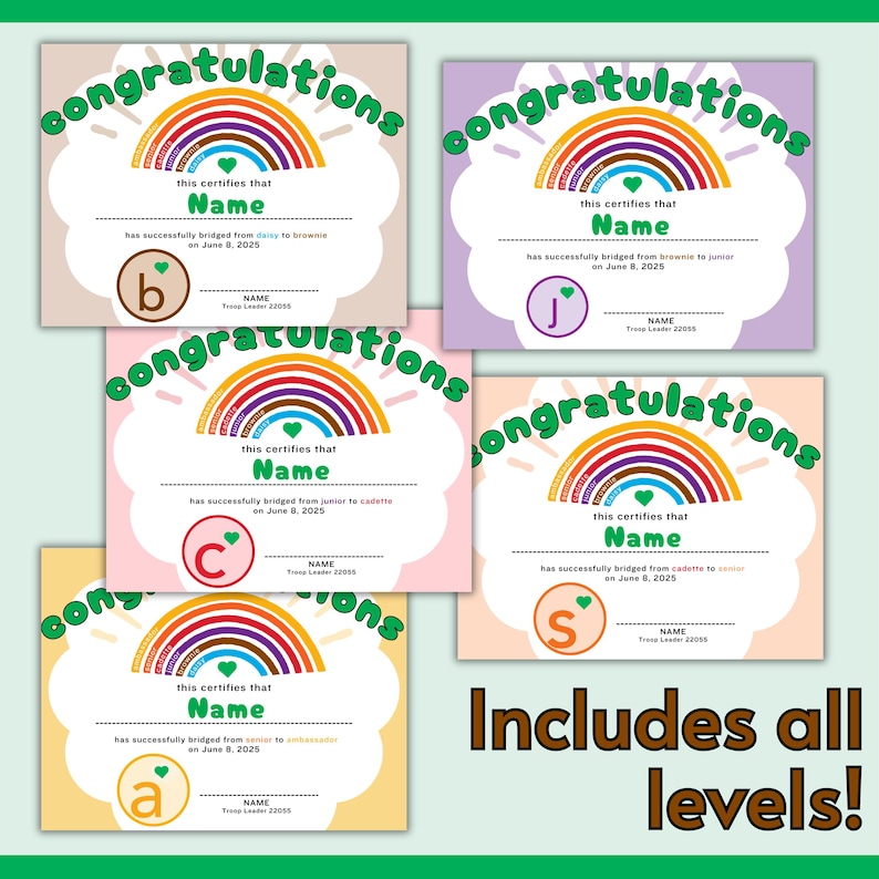 Bridging Certificate Bundle – Pack of 5 | PDF & Editable Canva ...