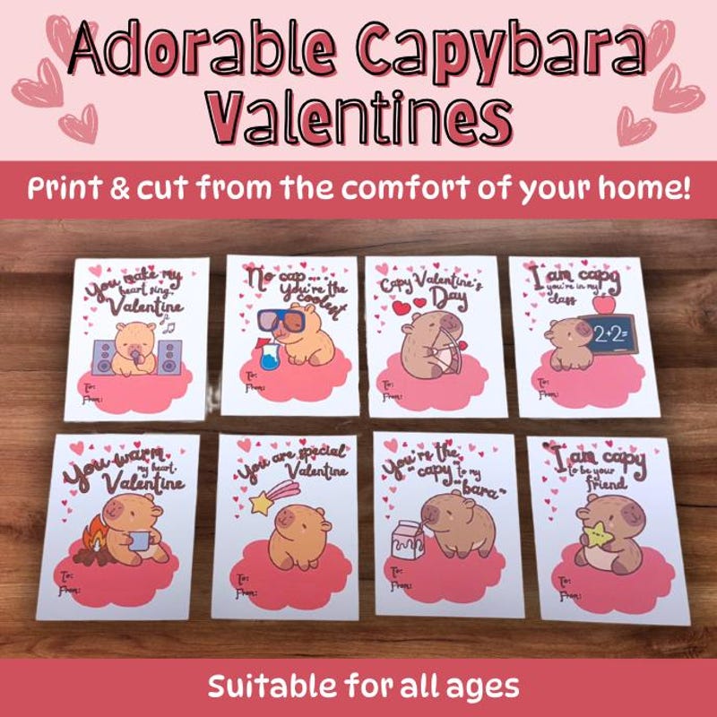 Capybara Valentine - Etsy