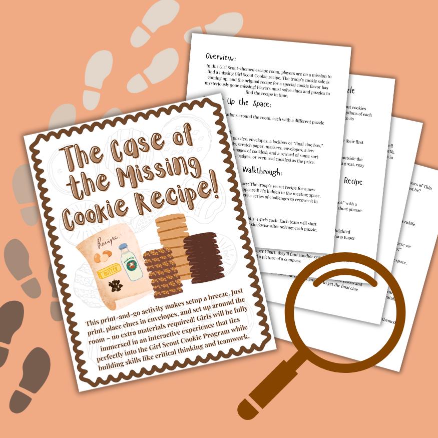 Scout Cookie Mystery Escape Room Adventure | Meeting Activity | Scout ...