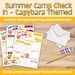 Printable Summer Camp Check-in Page | CAPYBARA THEMED | Kids Camp ...