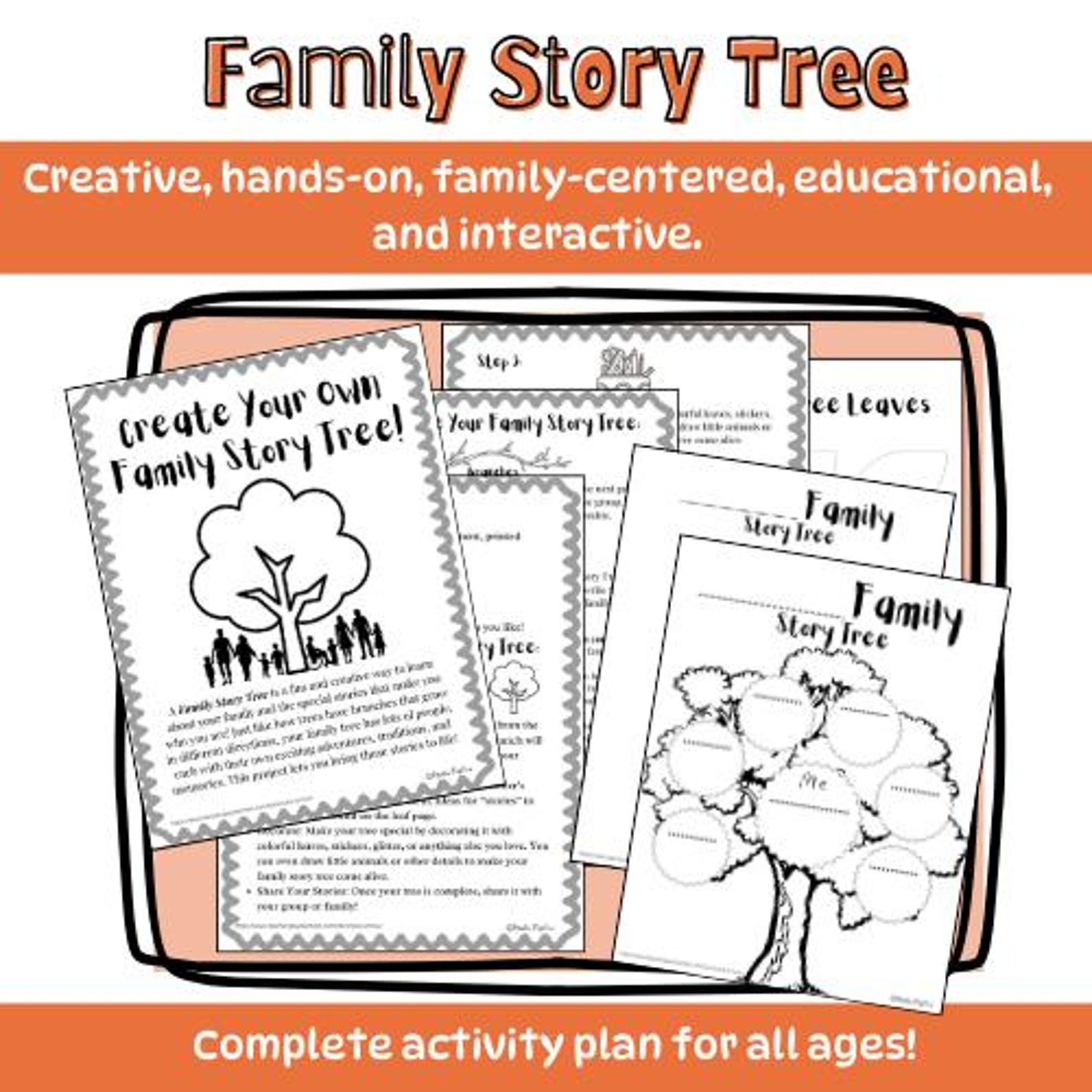 Create Your Own Family Story Tree | Activity Workbook for Kids | BONUS ...