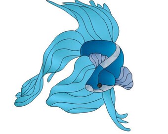 BETTA Fish Stained Glass Pattern Digital Download Beta - Etsy