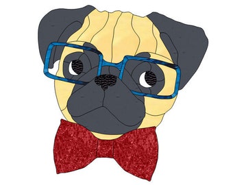 Pug Stained Glass Pattern | Etsy