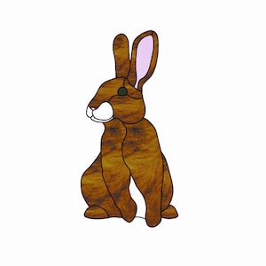 Bunny Stained Glass Pattern Rabbit Suncatcher Digital Pattern - Etsy