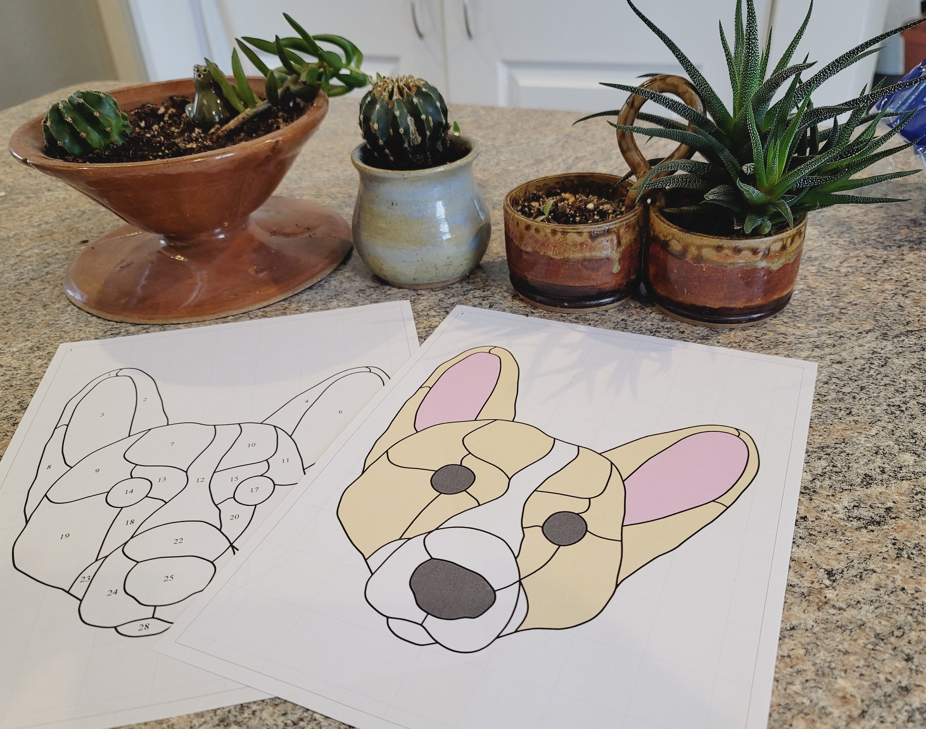 Corgi Stained Glass Pattern - Etsy