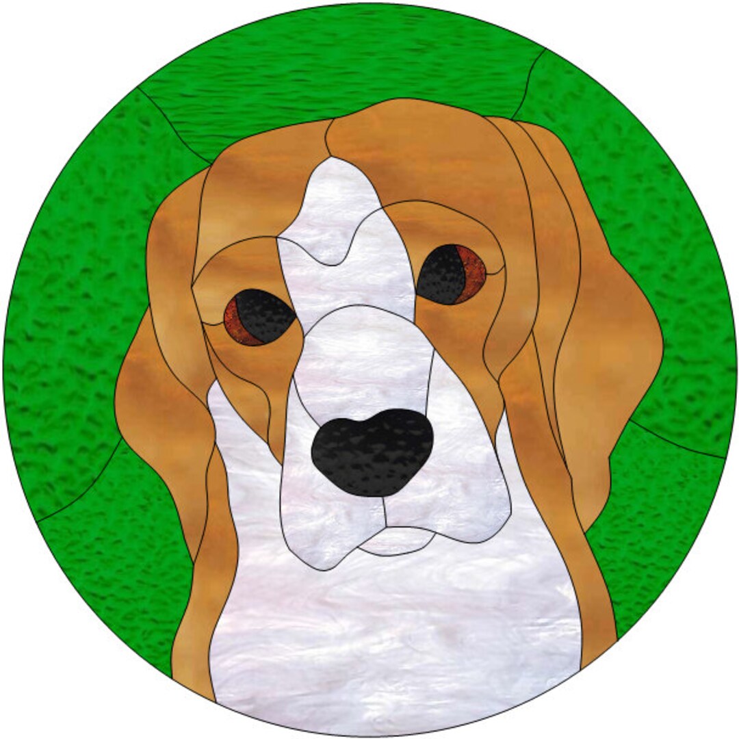 Beagle Stained Glass Pattern - Etsy