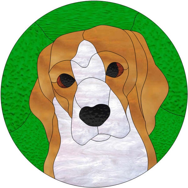 Beagle Stain Glass Pattern - Etsy