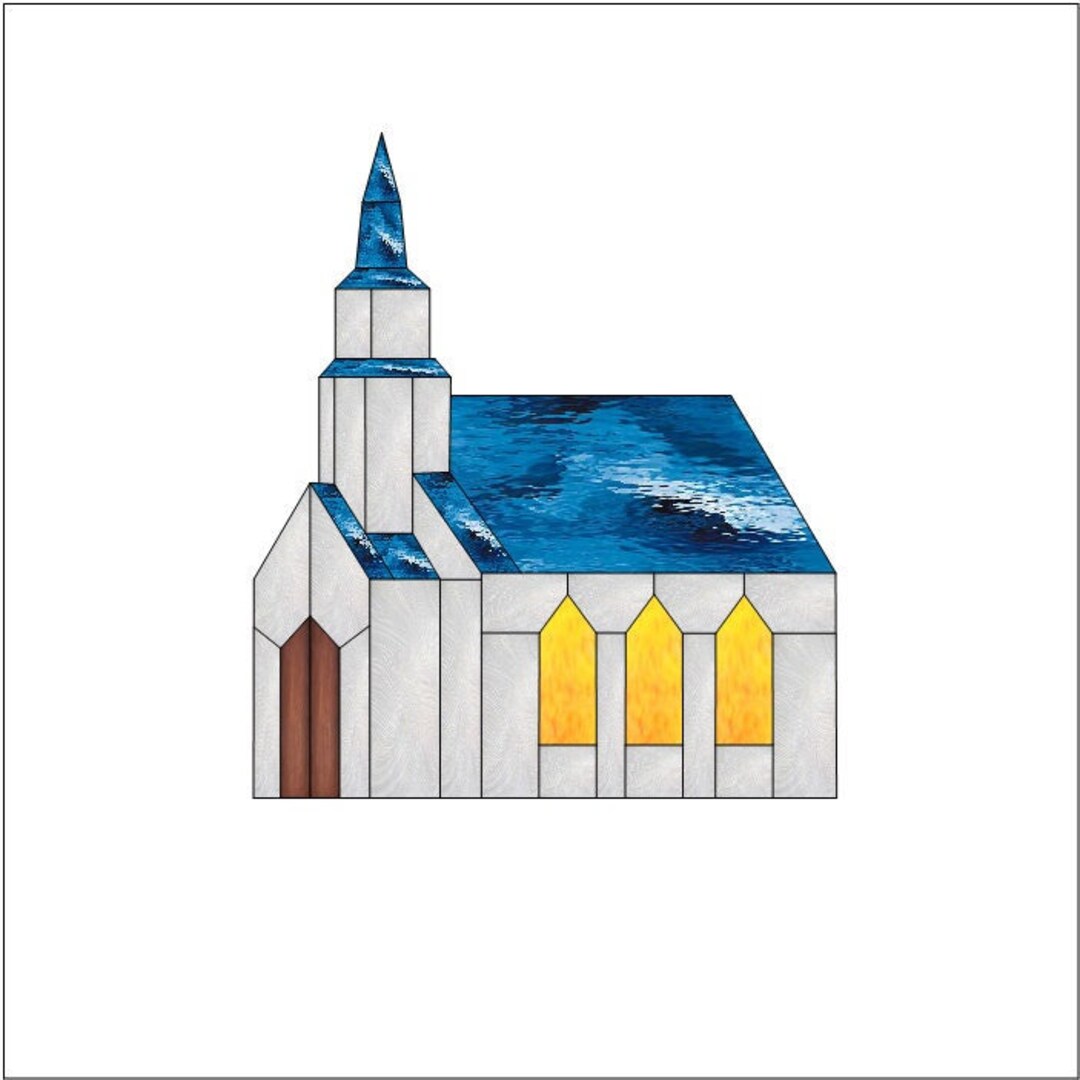 Church Building Glass Pattern - Etsy