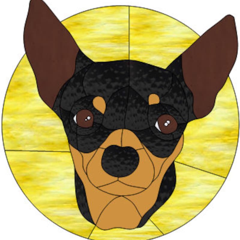 Chihuahua Stained Glass Pattern - Etsy