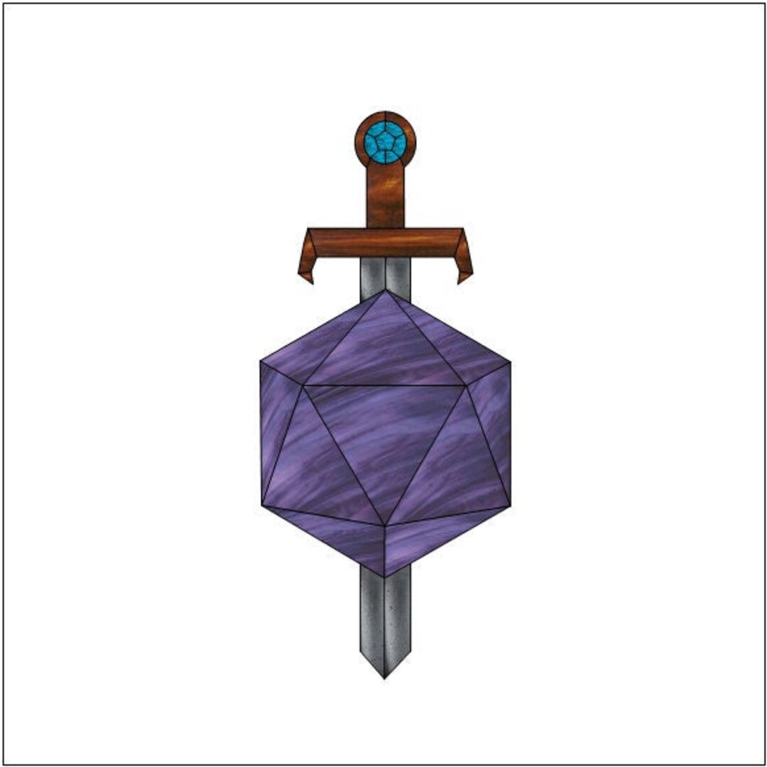 D20 and Blade Glass Pattern - Etsy