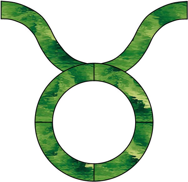 Taurus Symbol Stained Glass Pattern | Etsy