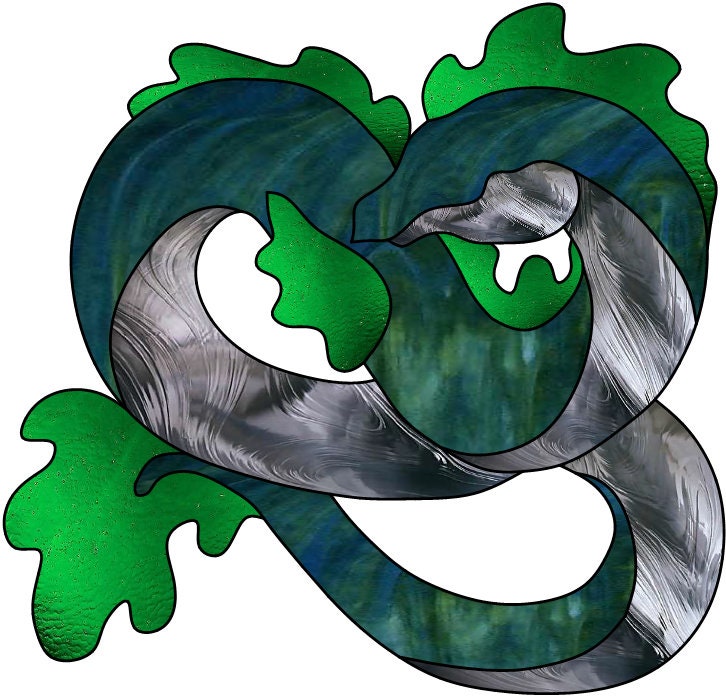 Sea Serpent Stained Glass Pattern - Etsy