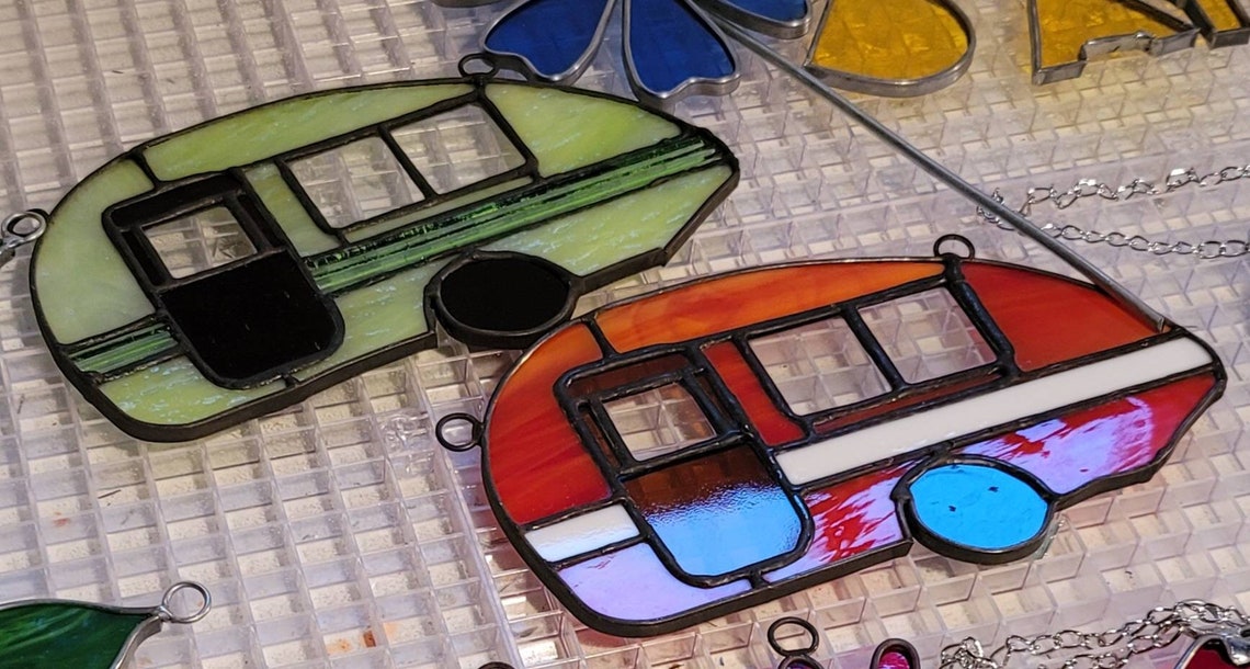 Camper Stained Glass Pattern - Etsy