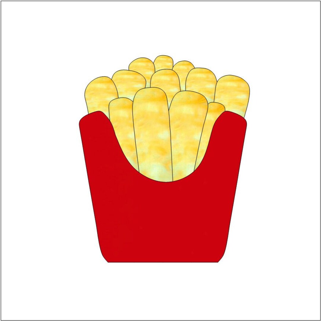 French Fry Stained Glass Pattern - Etsy