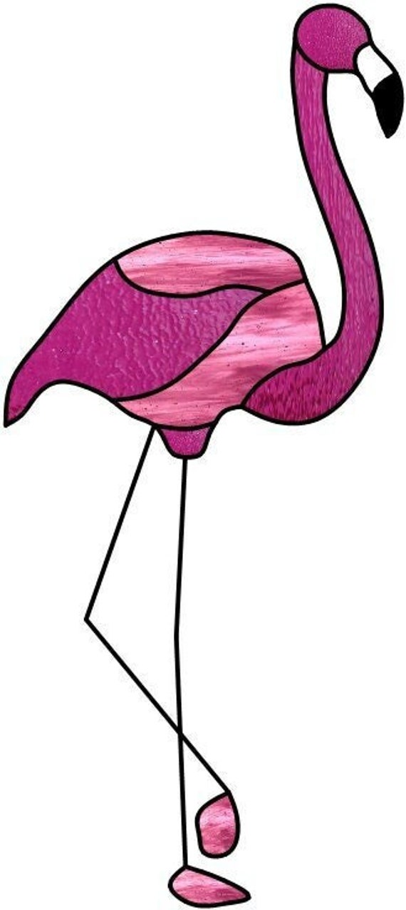 Easy Flamingo Stained Glass Pattern - Etsy