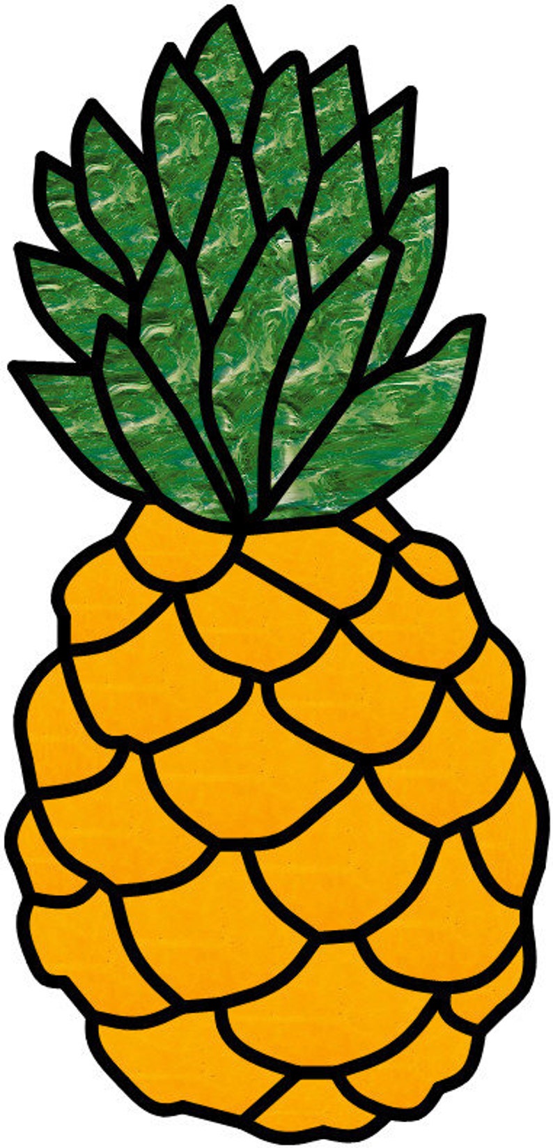 Pineapple Stained Glass Pattern | Etsy