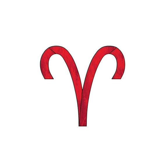 Aries Symbol Red