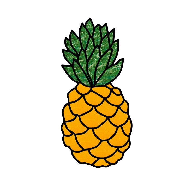 Pineapple Stained Glass Pattern | Etsy