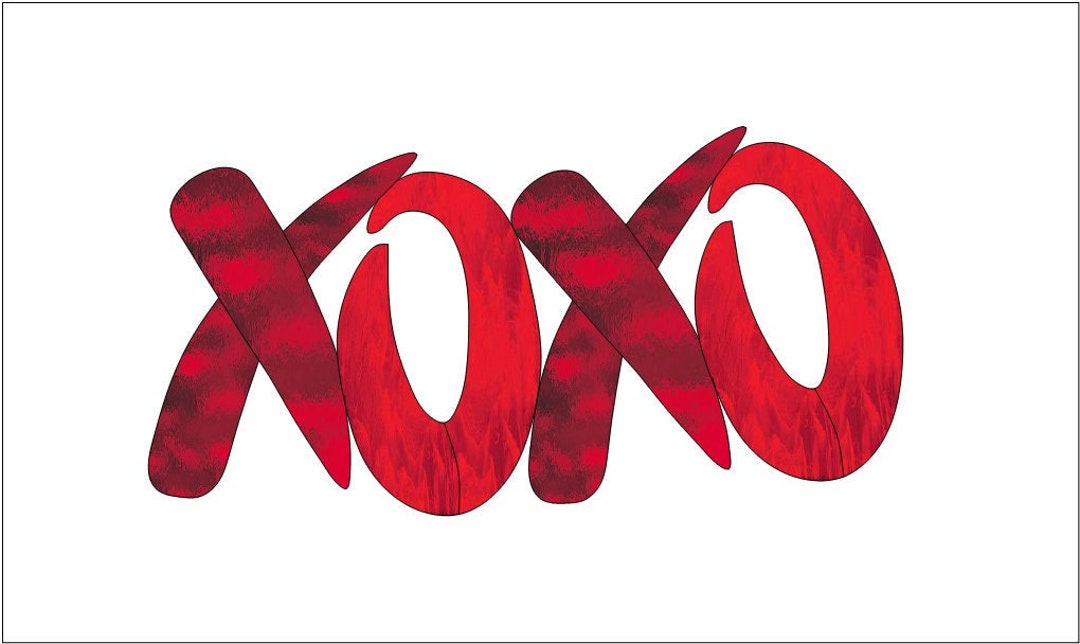 XOXO Love Stained Glass Pattern - Etsy