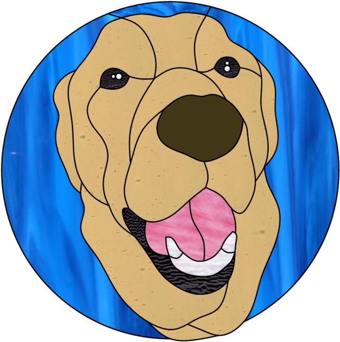 Golden Retriever Stained Glass Pattern - Etsy