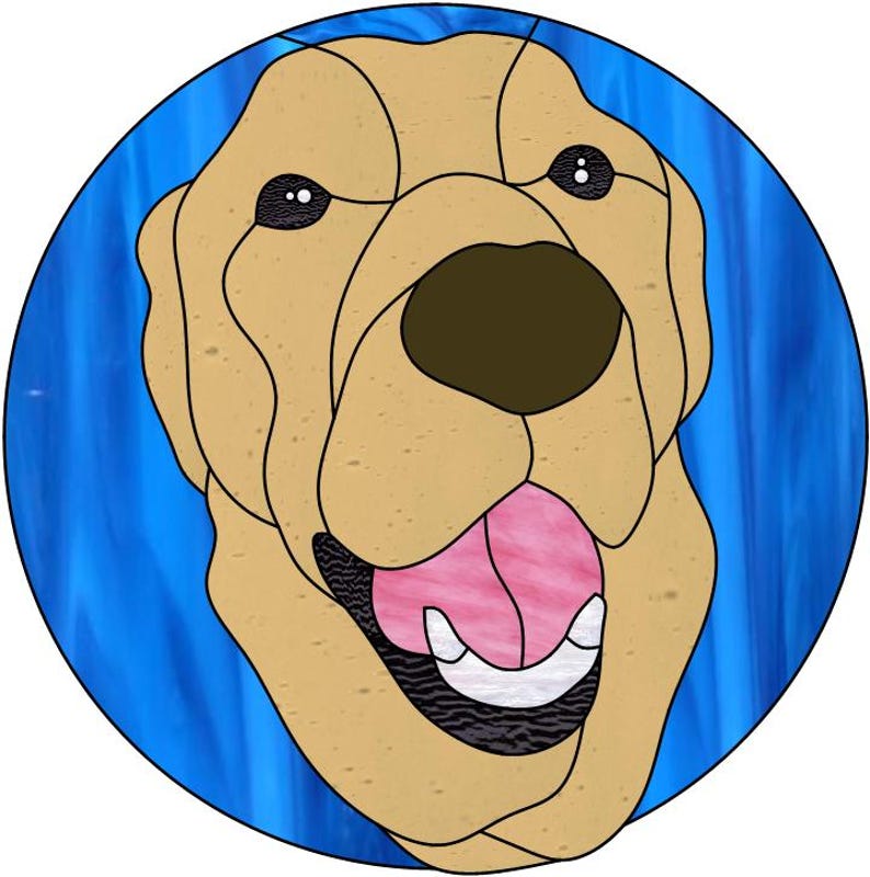 Golden Retriever Stained Glass Pattern - Etsy