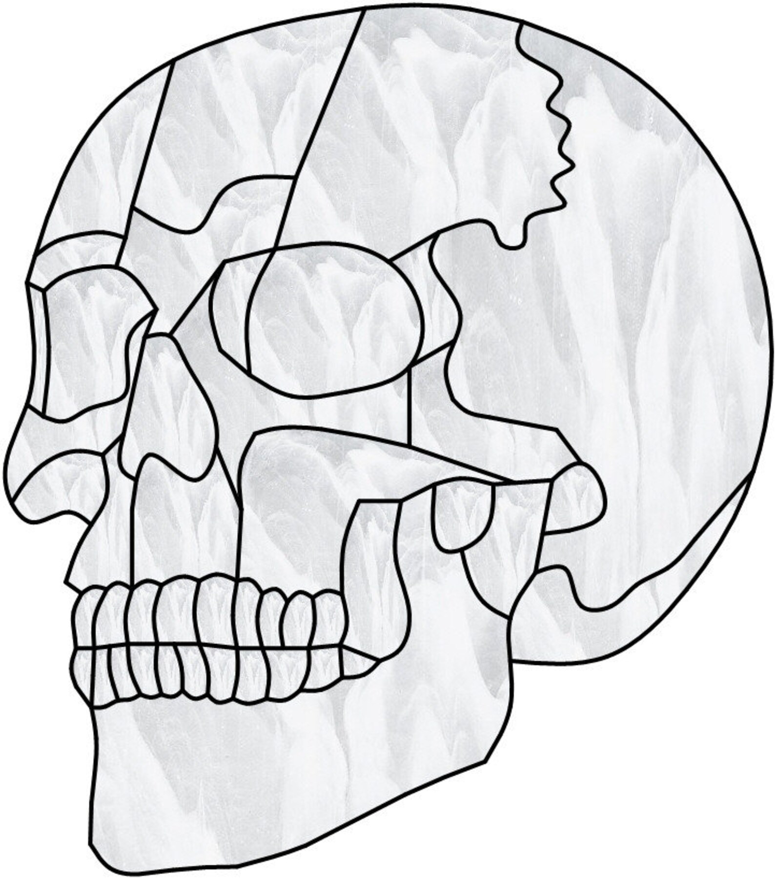 Skull Stained Glass Pattern - Etsy