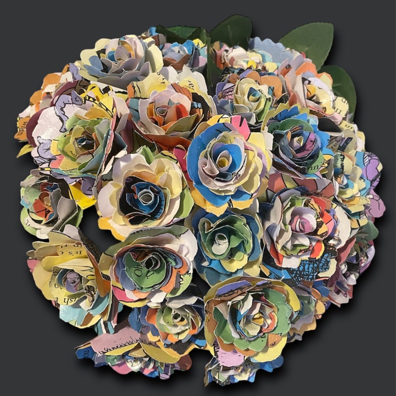 Book Paper Flowers - Etsy
