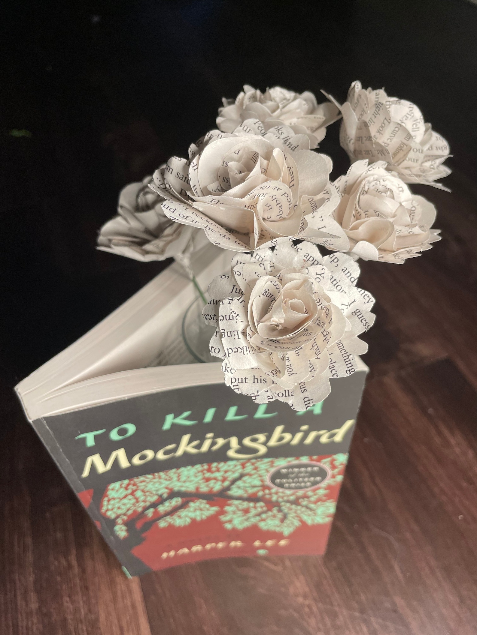 Book Paper Flower Bouquet Favorite Book Flowers Book Roses - Etsy