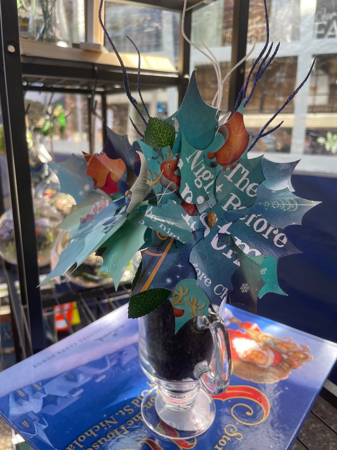 Christmas Poinsettia Paper Flowers Holiday Paper Poinsettias christmas ...