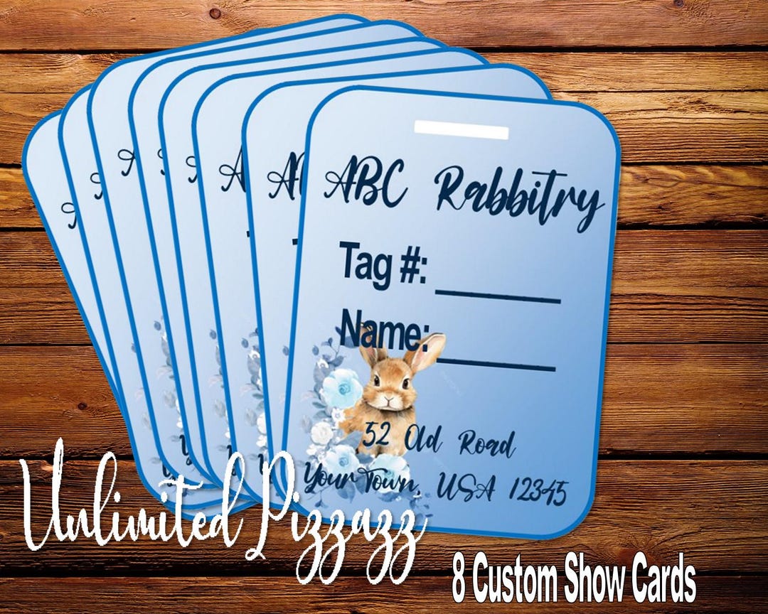 Rabbit Cage Tags Writable, Rabbit Cage, Made to Order, Fillable Tags ...