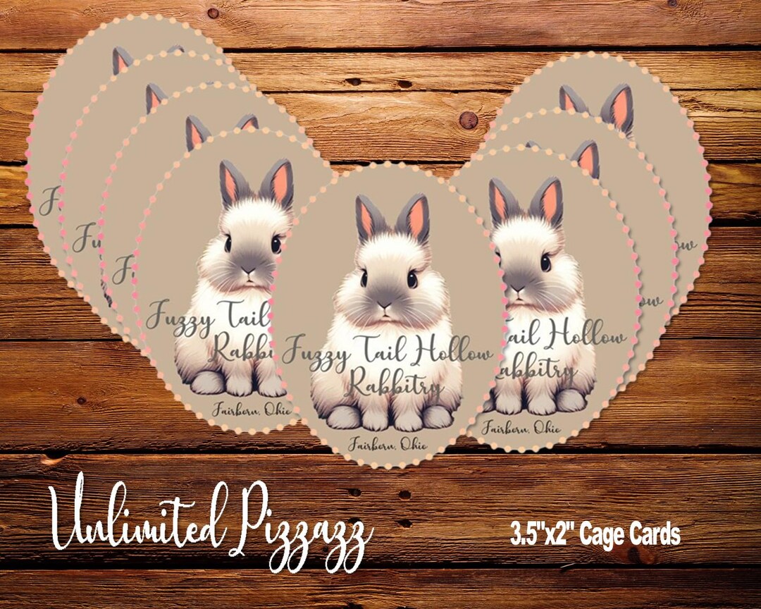 Rabbit Cage Tags Writable, Rabbit Cage, Made to Order, Fillable Tags ...