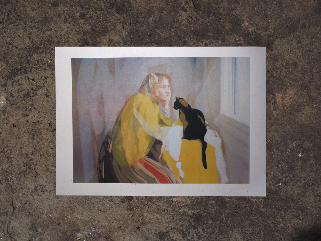 A Cat Named Juliet A3 Screenprint Cat Illustration - Etsy UK