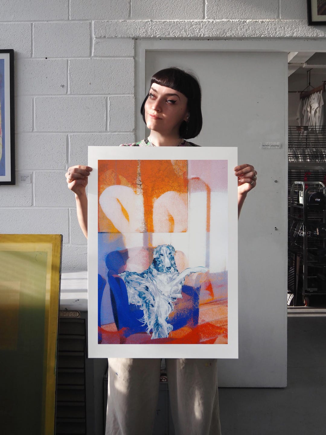 Her Favourite Chair, A2 Screenprint, Dog Illustration - Etsy