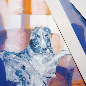 Her Favourite Chair, A2 Screenprint, Dog Illustration - Etsy