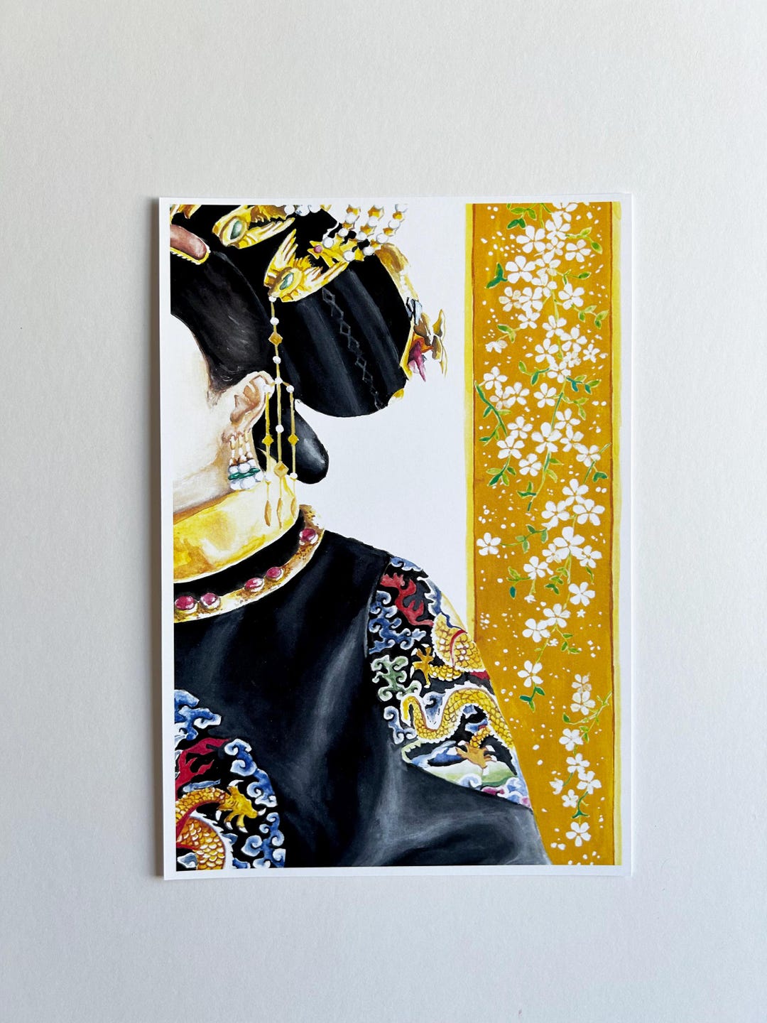 Art Print || "the Empress" || Gouache Illustration || Chinese Clothing ...